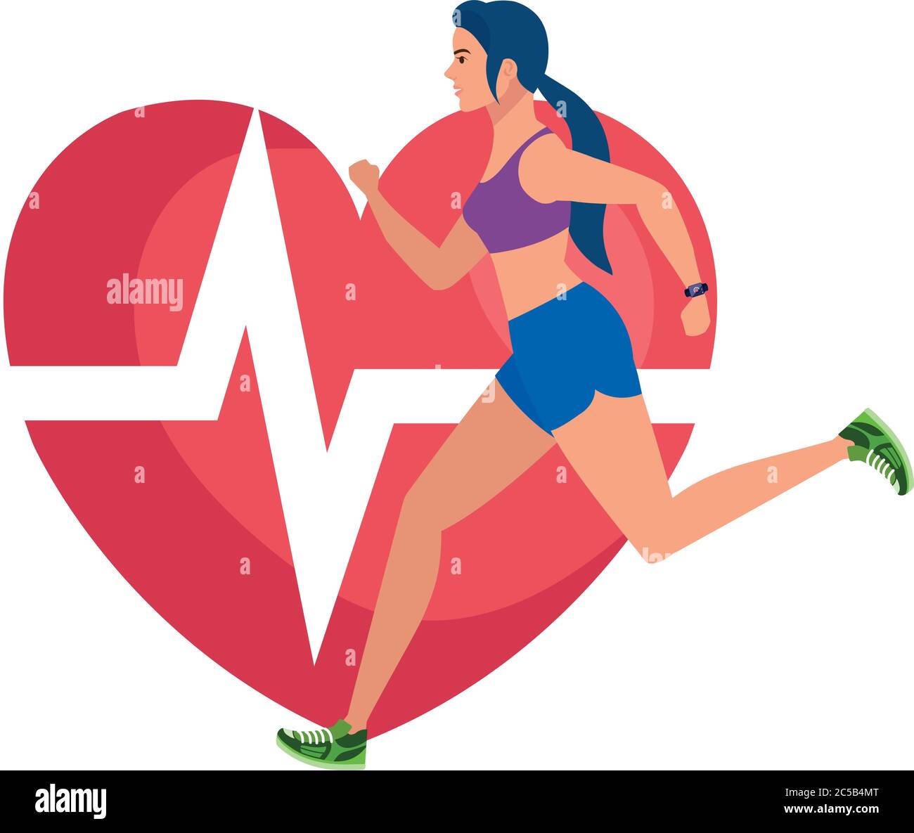 Heart rate track Stock Vector Images - Alamy