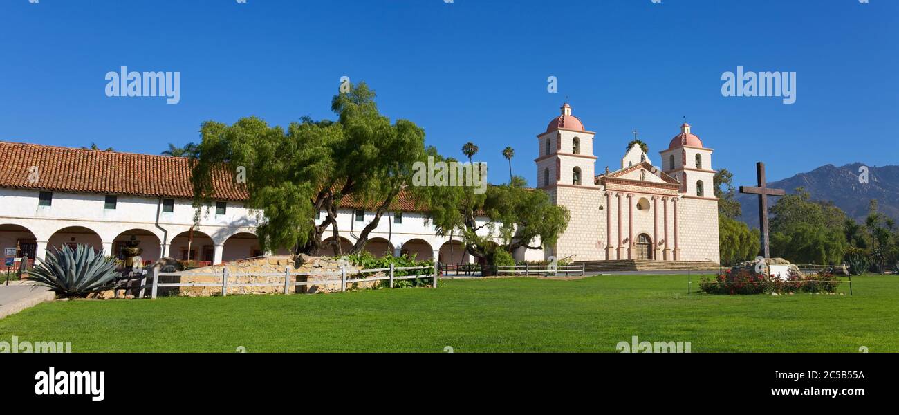 Old Mission Santa Barbara, Santa Barbara City, California, USA Stock ...