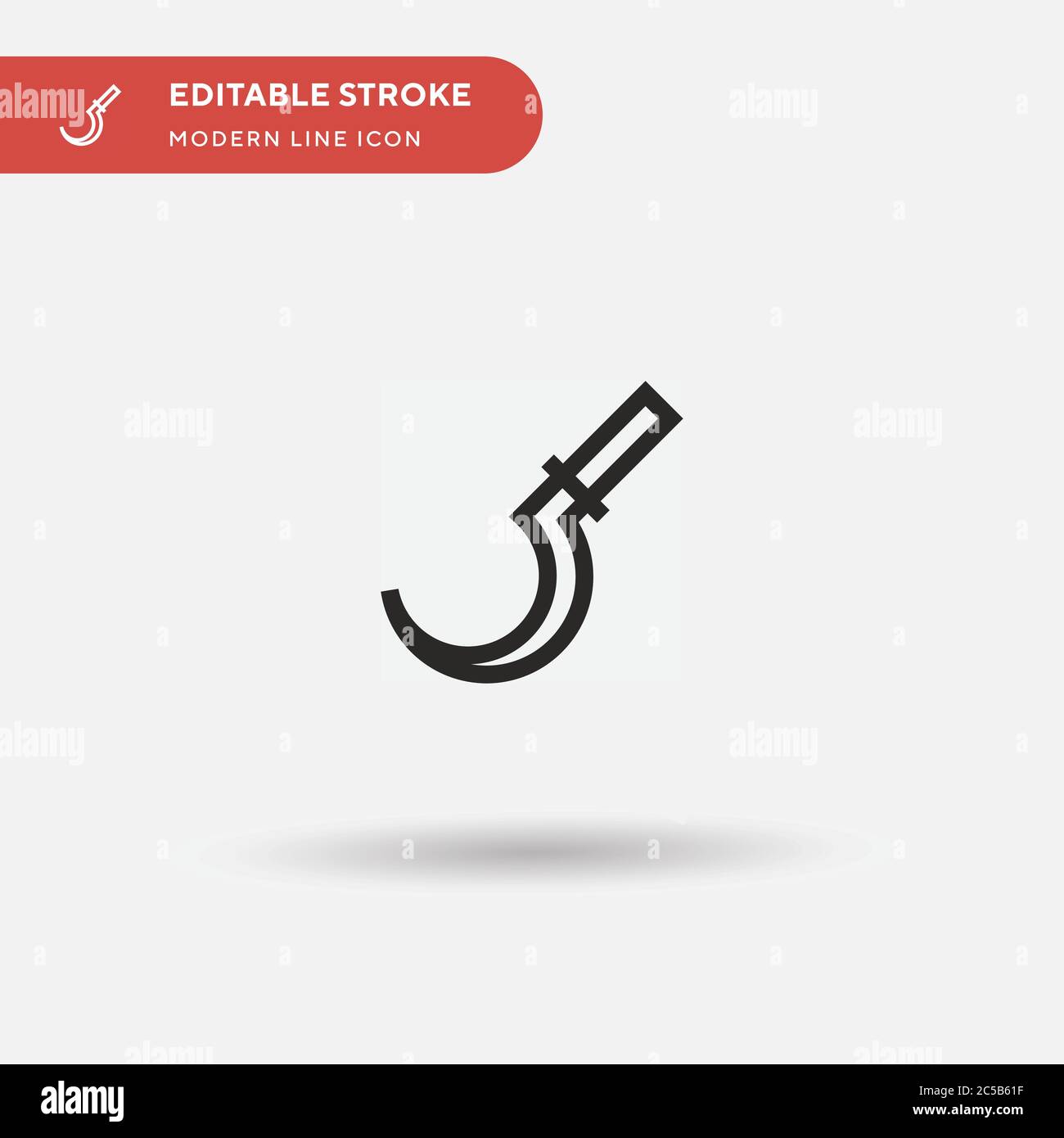 Sickle Simple vector icon. Illustration symbol design template for web ...