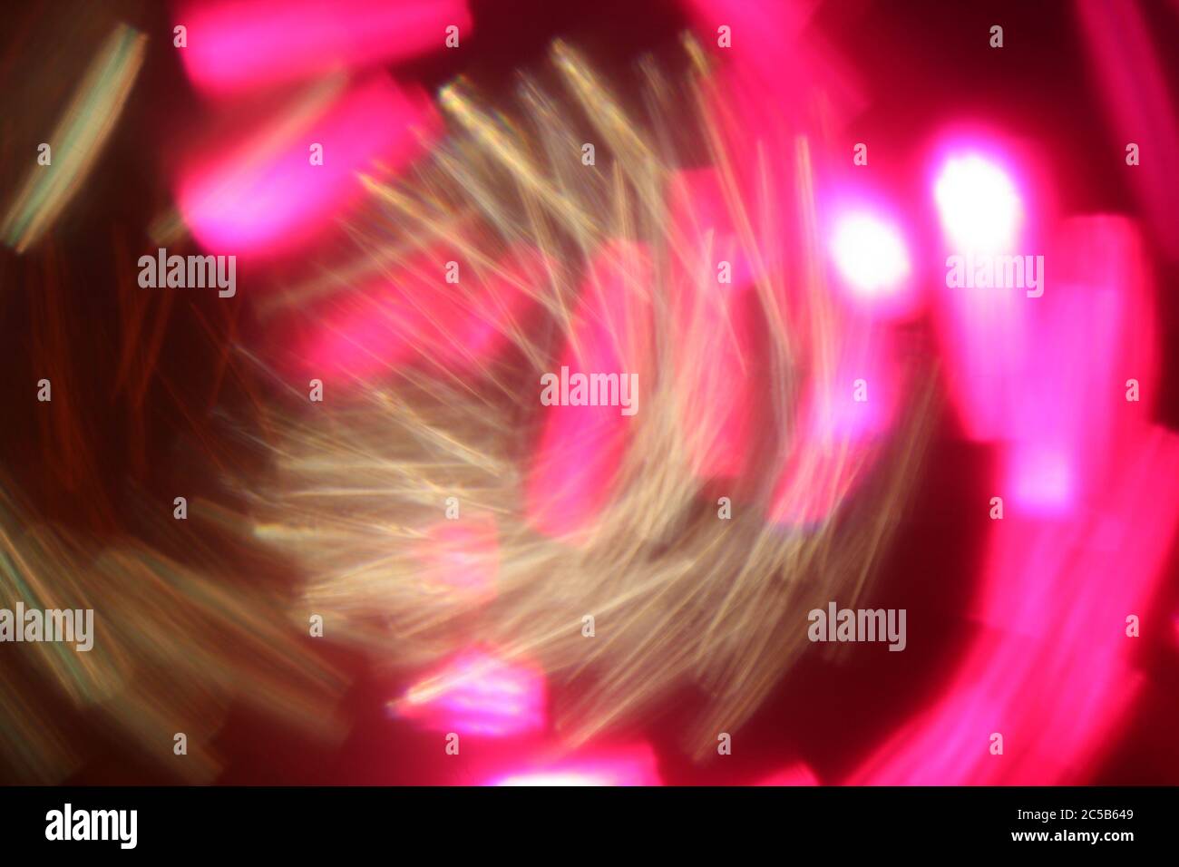 Horizontal shot of staggered and refracted light layers-vortex light ...