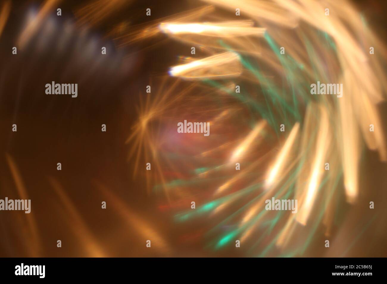 Horizontal shot of staggered and refracted light layers-vortex light ...