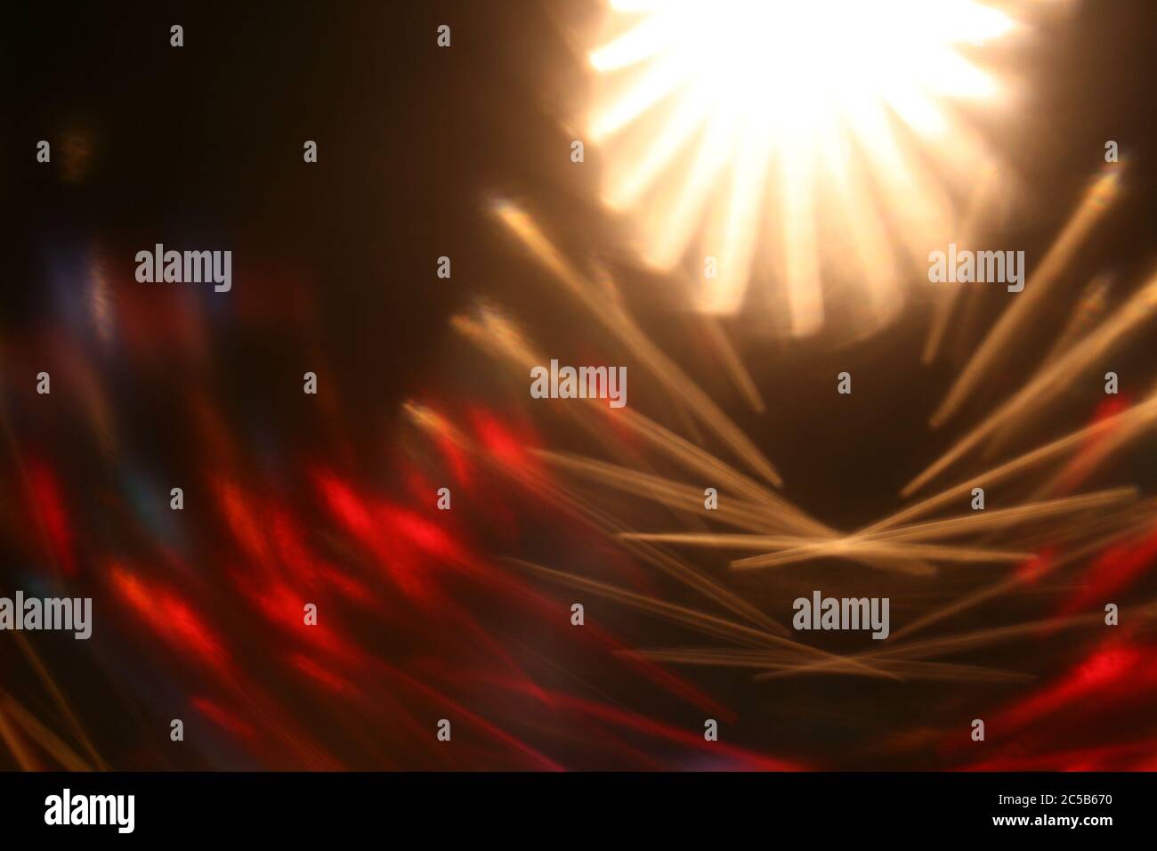 Horizontal shot of staggered and refracted light layers-vortex light ...