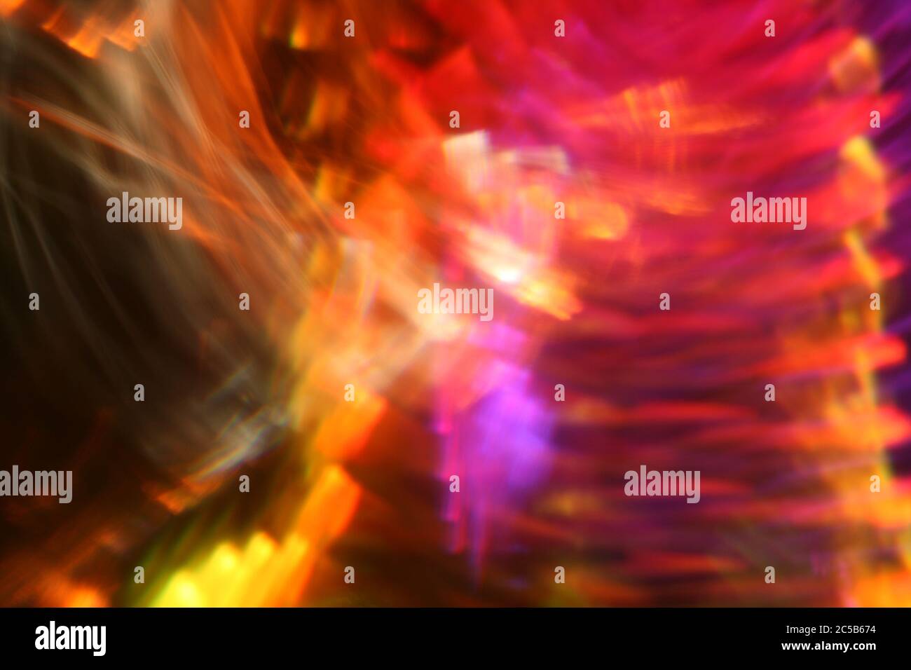 Horizontal shot of staggered and refracted light layers-vortex light ...