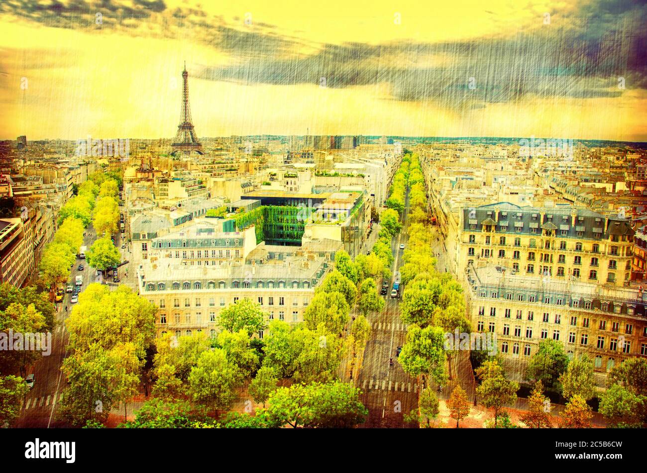 Aerial view of Paris France Stock Photo - Alamy
