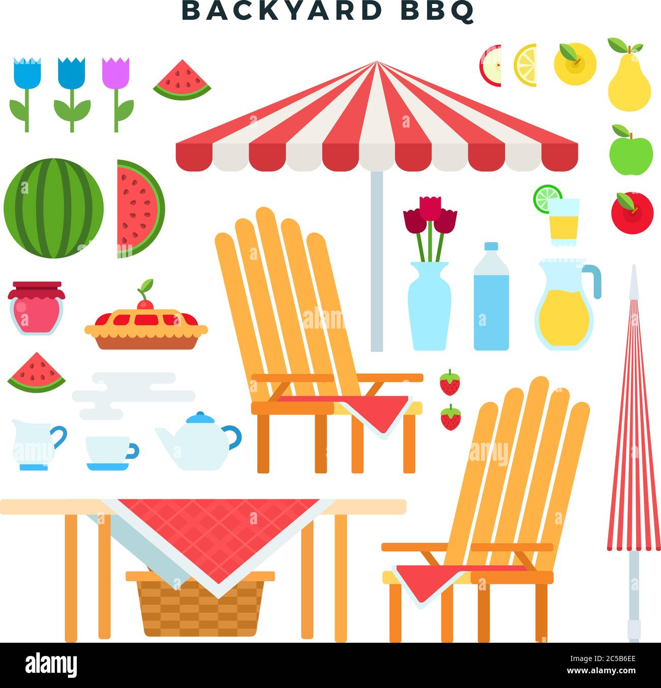 Backyard Bbq Party Clipart