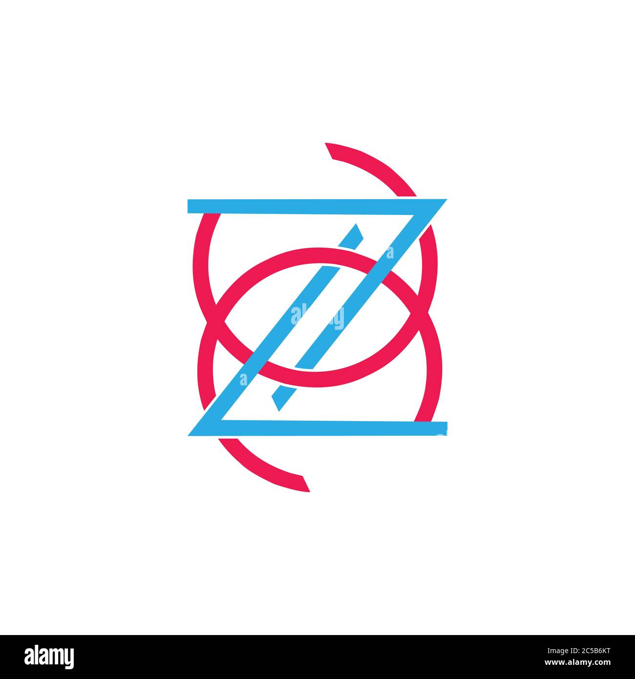 letter z stripes lines art colorful logo vector Stock Vector Image ...