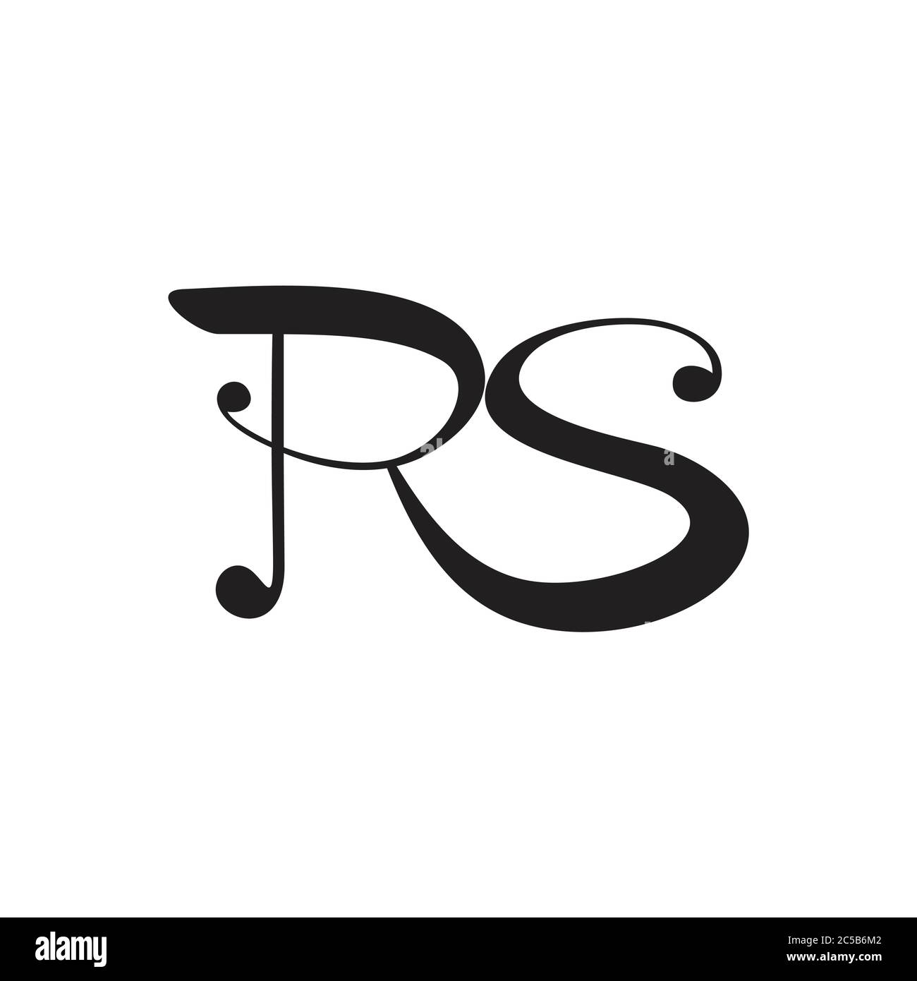 letter rs linked curves logo vector Stock Vector Image & Art - Alamy