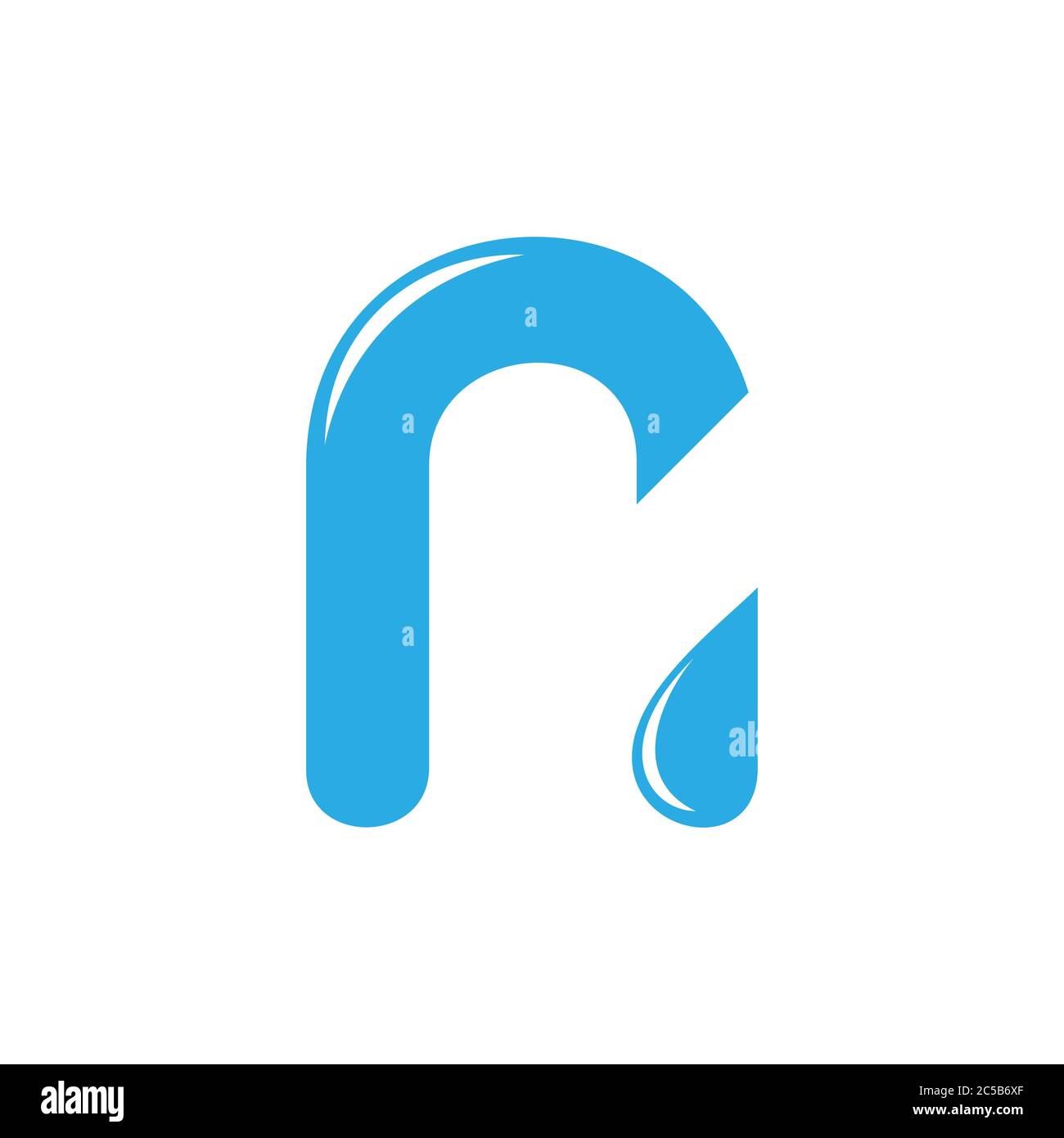 abstract letter r rain drop simple logo vector Stock Vector Image & Art ...