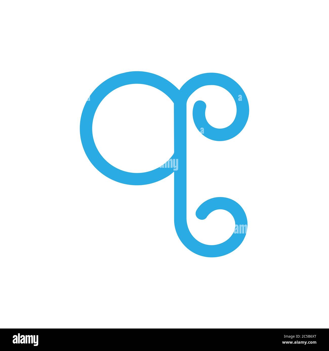 letter q spiral shape symbol vector Stock Vector Image & Art - Alamy