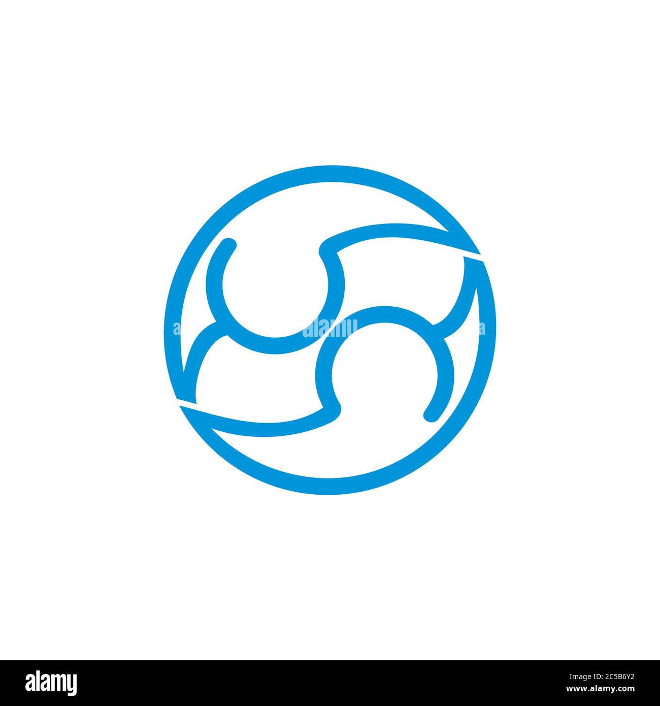 abstract hug people simple line circle logo Stock Vector Image & Art ...