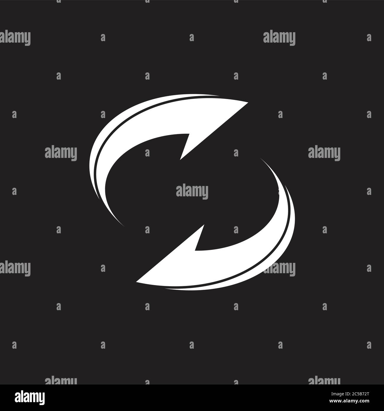 circle geometric arrow rotation clear design vector Stock Vector Image ...