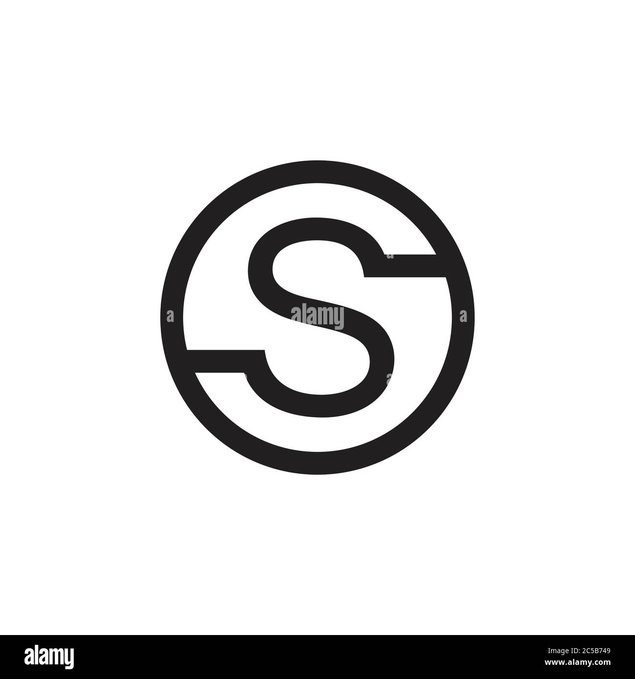 letter s circle geometric line logo vector Stock Vector Image & Art - Alamy