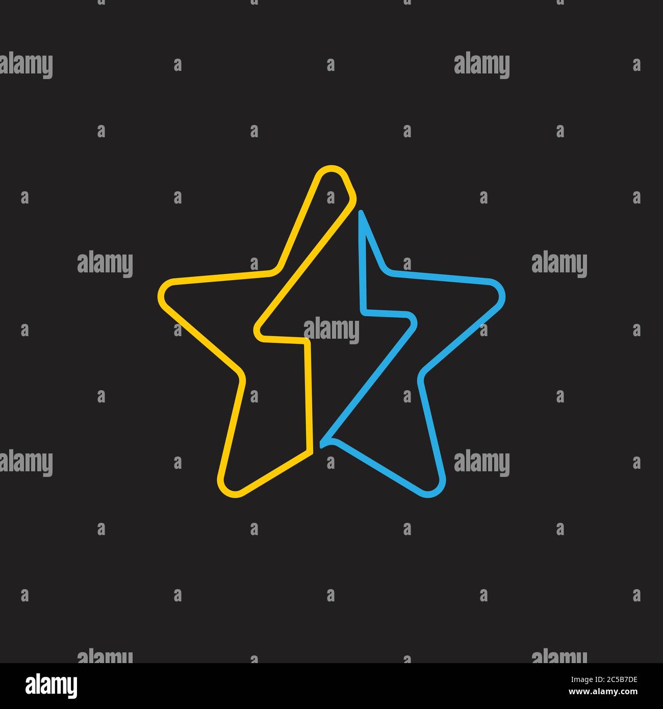 star energy bolt line logo vector Stock Vector Image & Art - Alamy