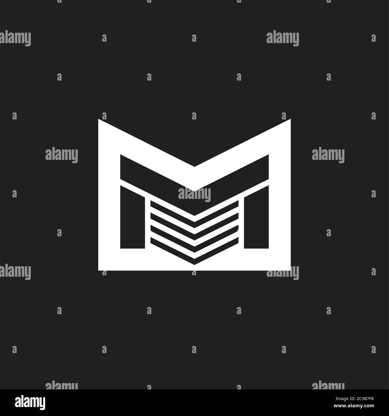 letter m simple geometric stripes logo vector Stock Vector Image & Art ...