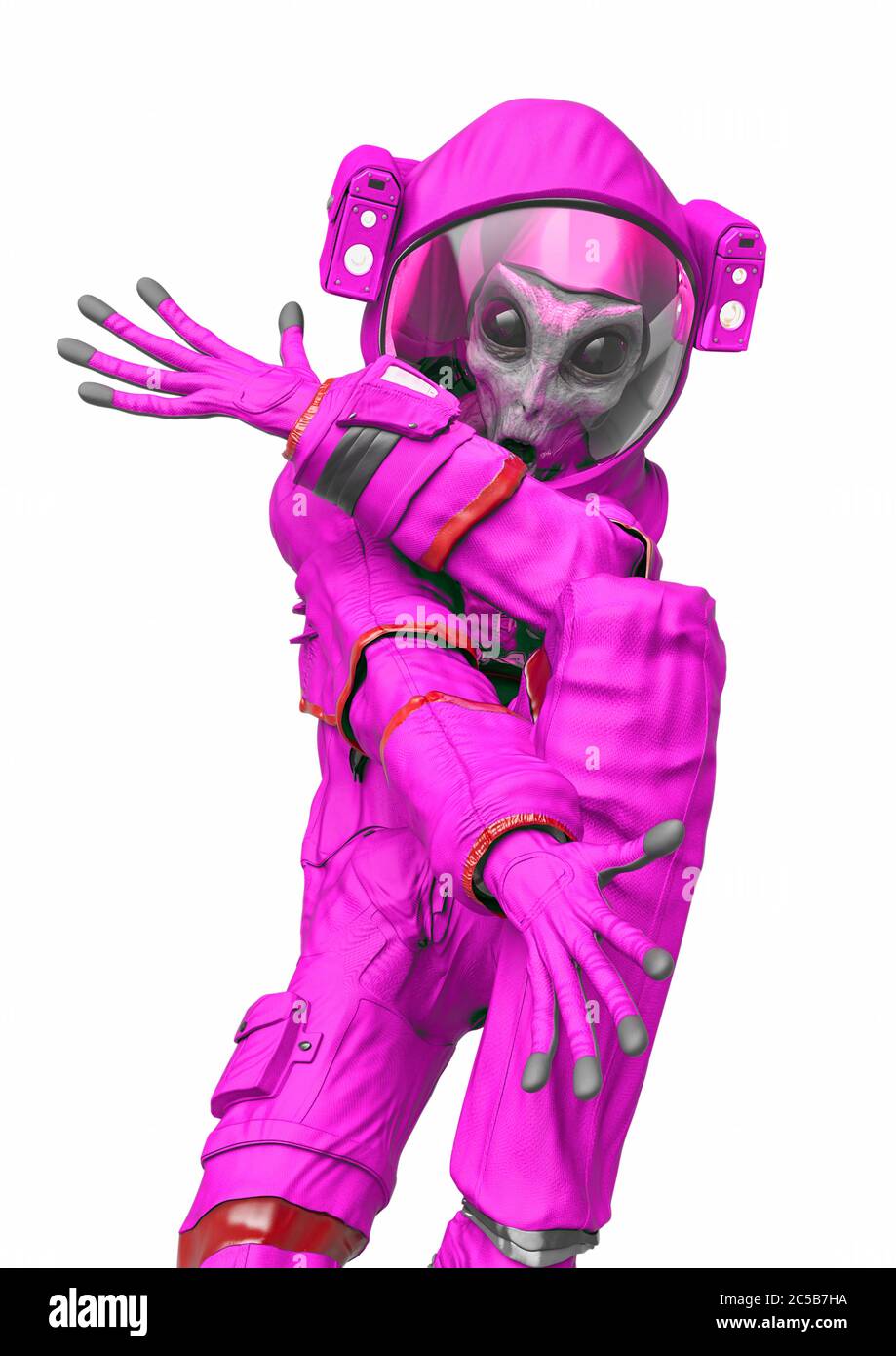 alien astronaut on street dance pose, 3d illustration Stock Photo - Alamy