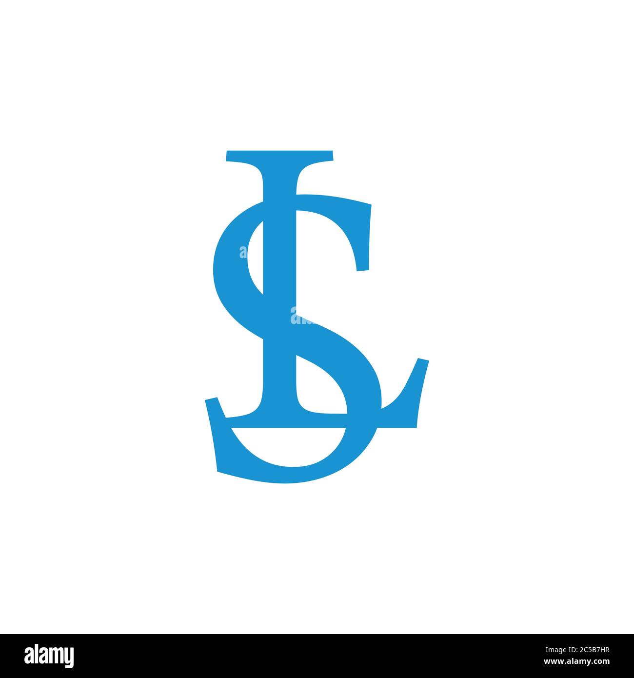 letter sl linked overlapping logo vector Stock Vector Image & Art - Alamy