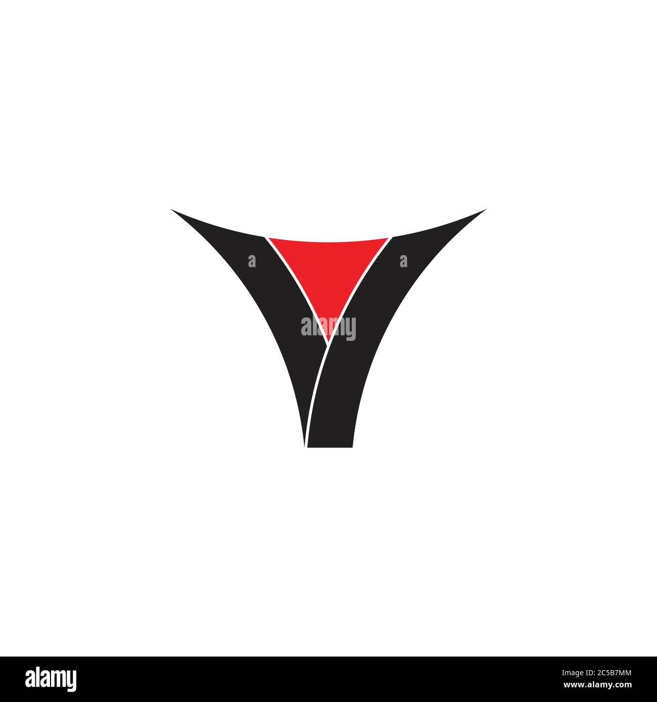 abstract letter v geometric ribbon design symbol vector Stock Vector ...