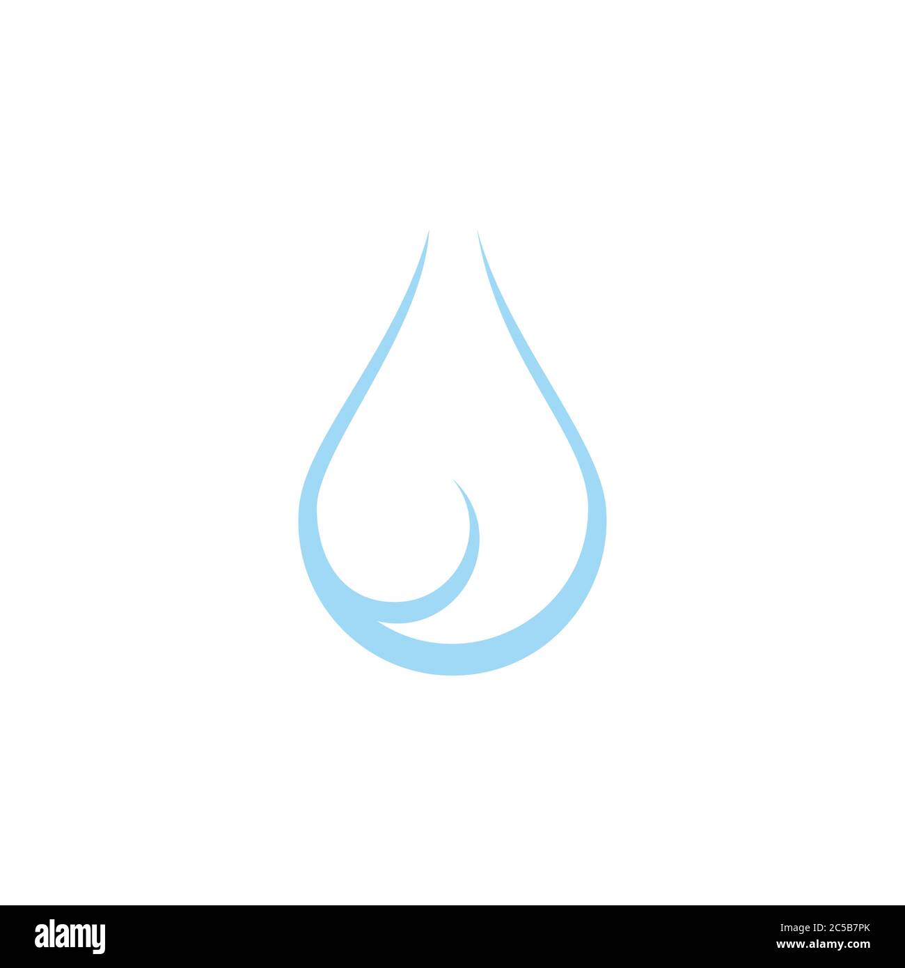 fresh water drop simple wavy shape symbol logo vector Stock Vector ...