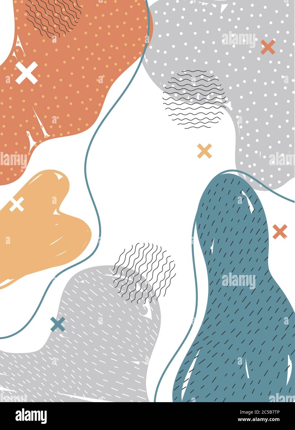 memphis style abstract decoration texture with spots vector ...