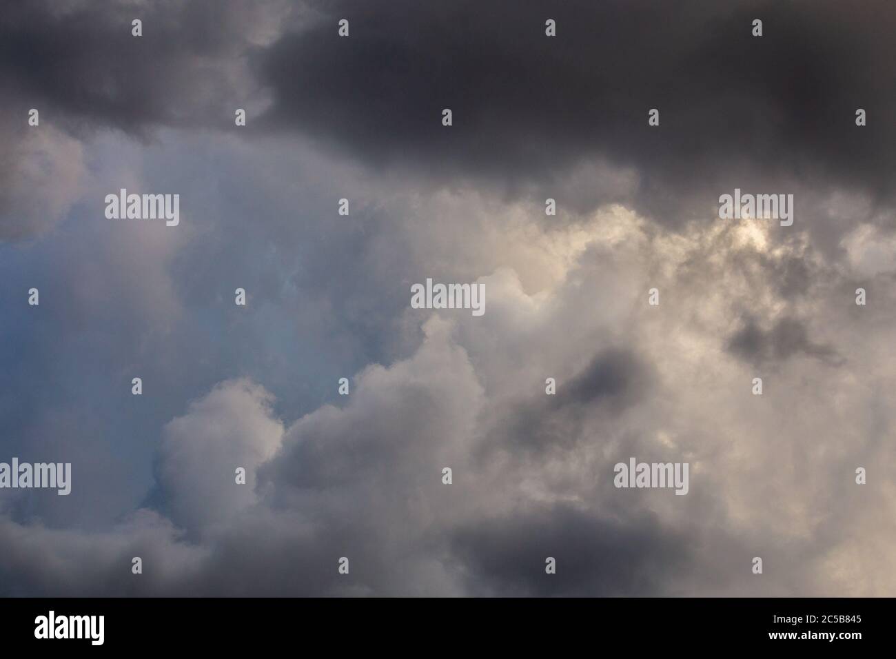 dramatic daylight storm clouds full frame panoramic background Stock ...