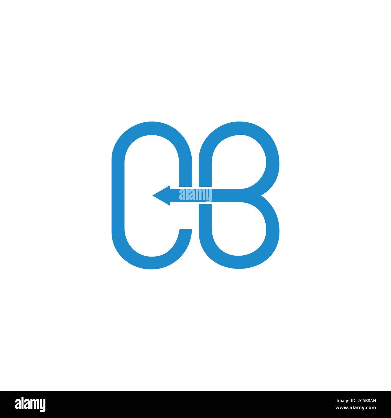 letter cb motion arrow geometric design symbol vector Stock Vector ...
