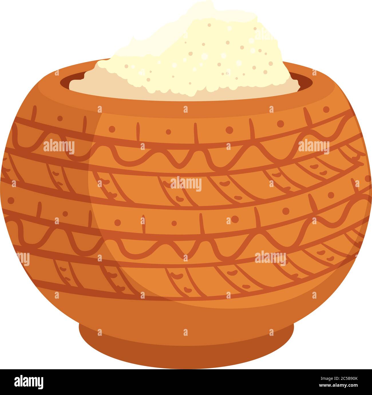 ceramic container with powder, holy celebration Stock Vector Image ...