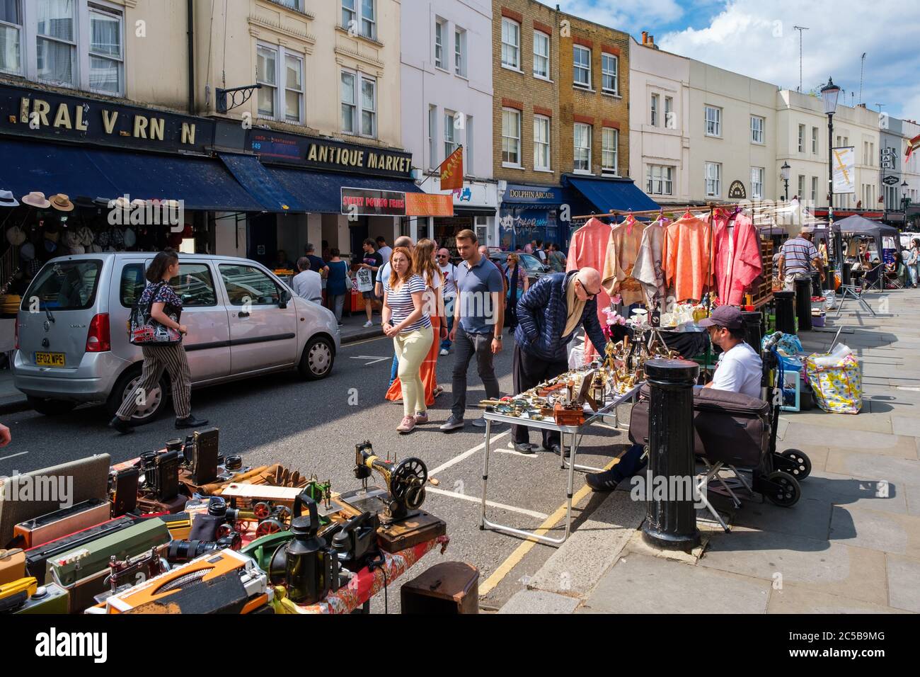 Antiques for sale at the famous Portobello Road street market in London ...