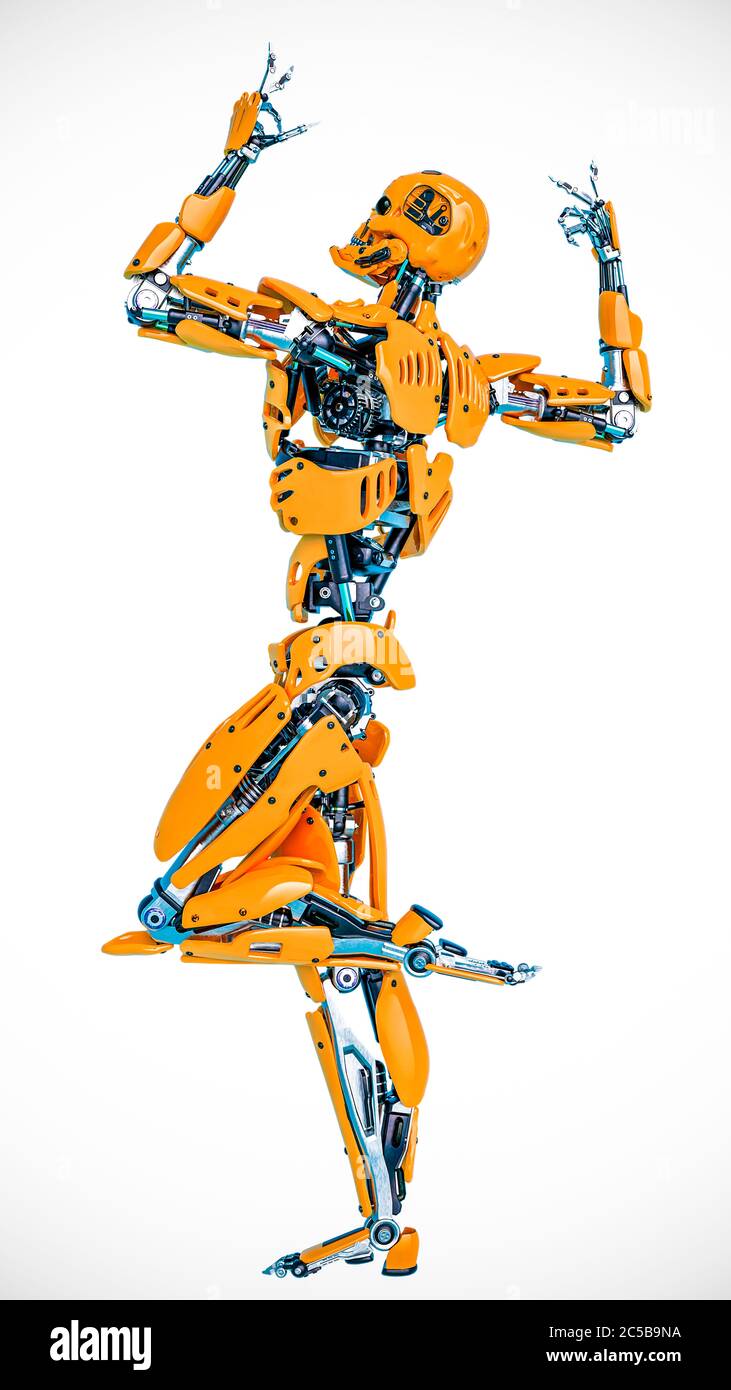 android gym pose number two, 3d illustration Stock Photo - Alamy