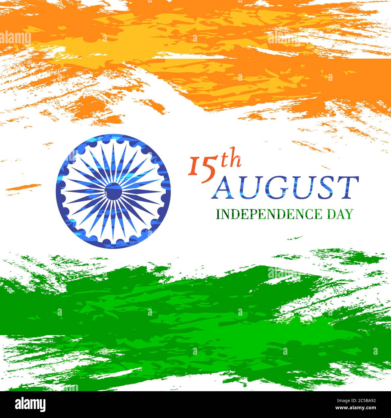 Indian flag on white. Independence Day background Stock Vector Image ...