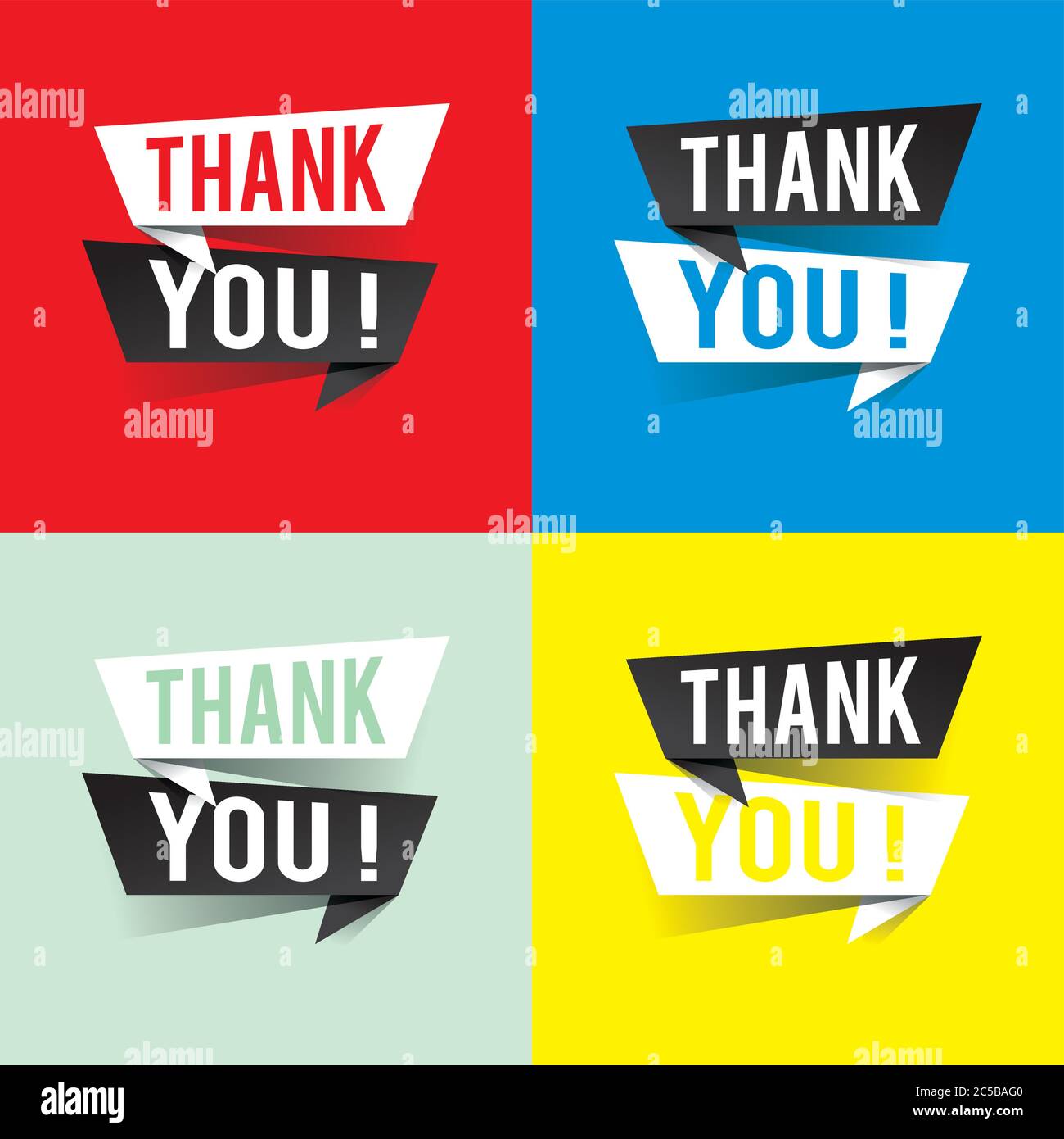 Modern design thank you text on speech bubbles, Show Gratitude concept ...