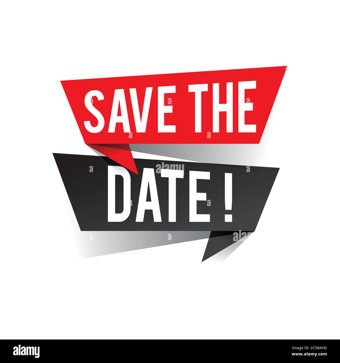 Modern design save the date text on speech bubbles concept. Vector ...