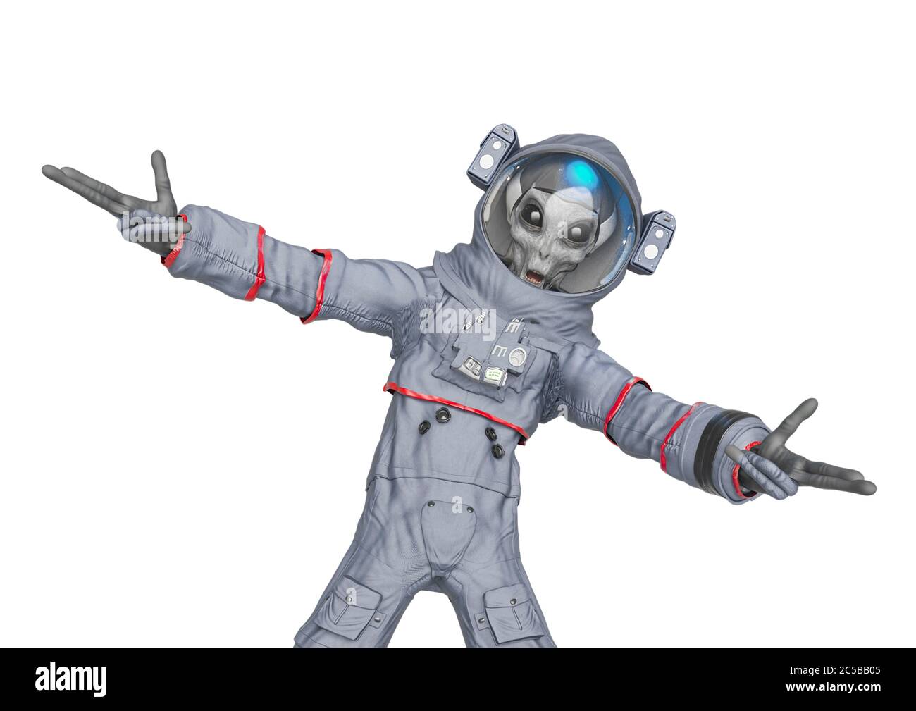 alien astronaut on hip hop pose, 3d illustration Stock Photo - Alamy