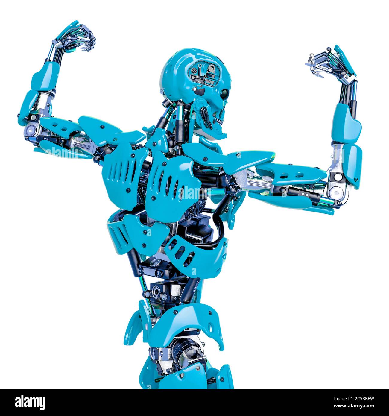 android gym pose, 3d illustration Stock Photo - Alamy