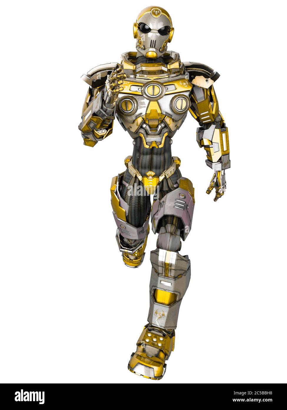 knight vision running frontal view, 3d illustration Stock Photo - Alamy