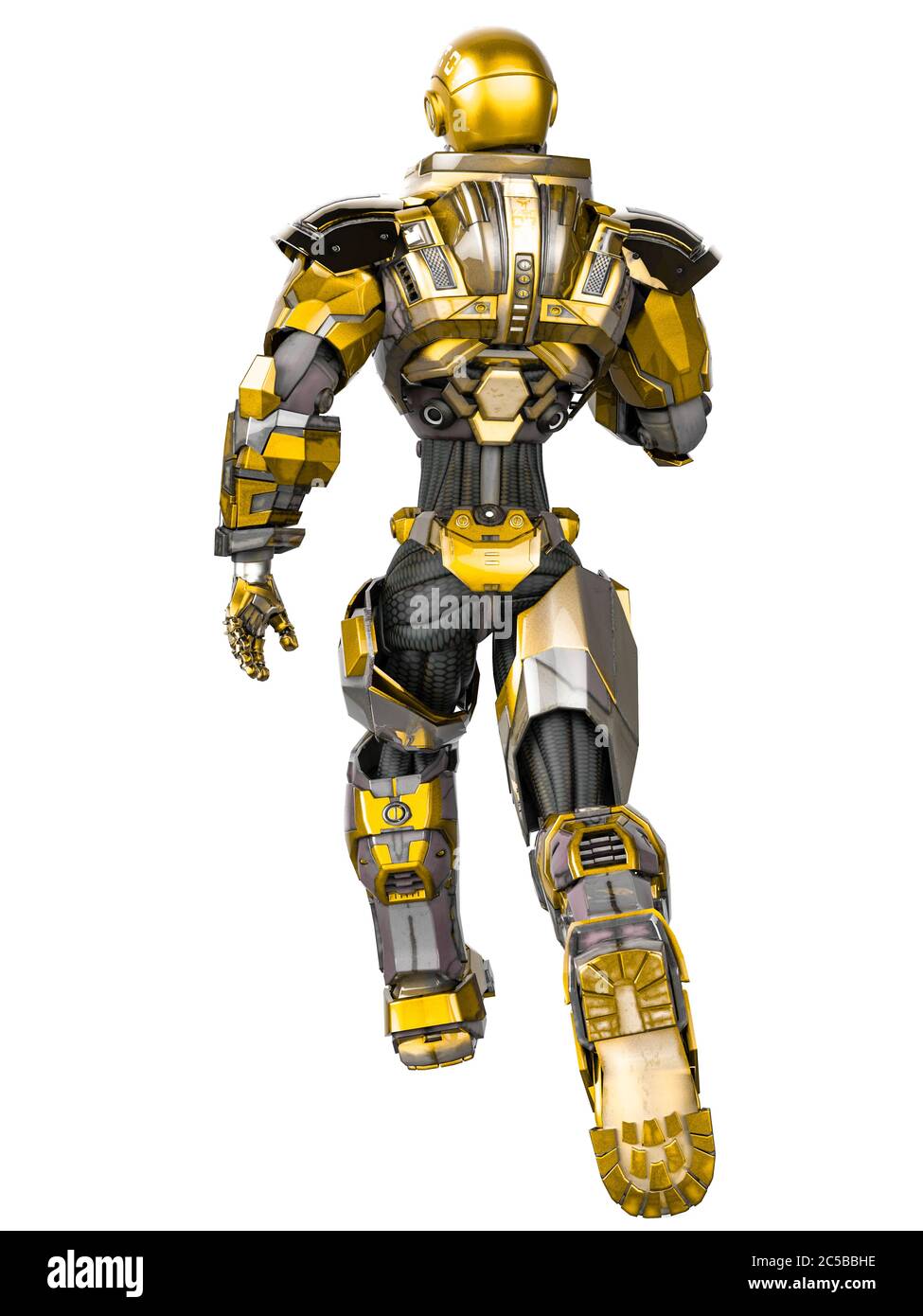 knight vision running back view, 3d illustration Stock Photo - Alamy