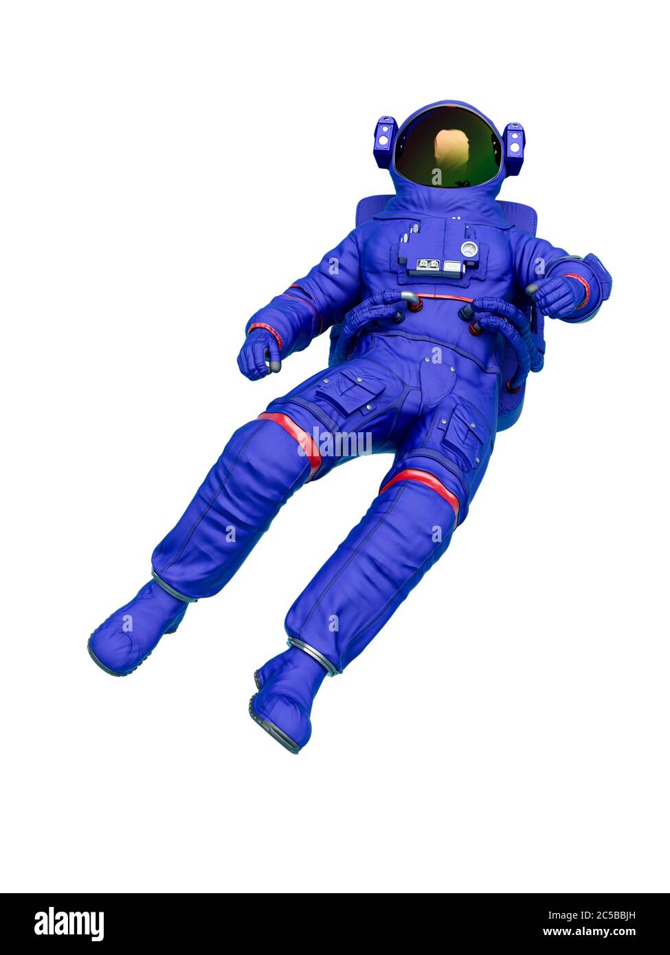 astronaut doing a float back, 3d illustration Stock Photo - Alamy