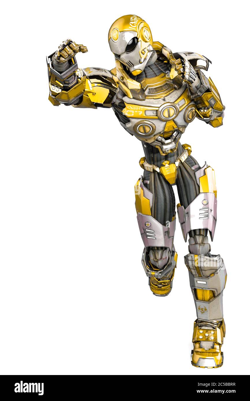 knight vision fighter stand up, 3d illustration Stock Photo - Alamy