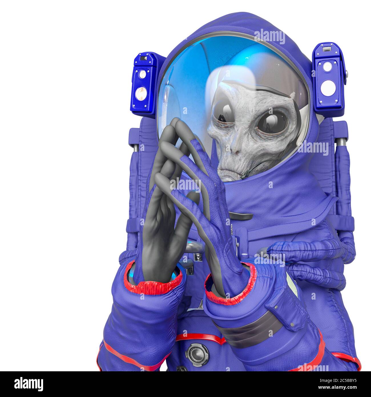 alien astronaut is talking about aliens meme pose, 3d illustration ...