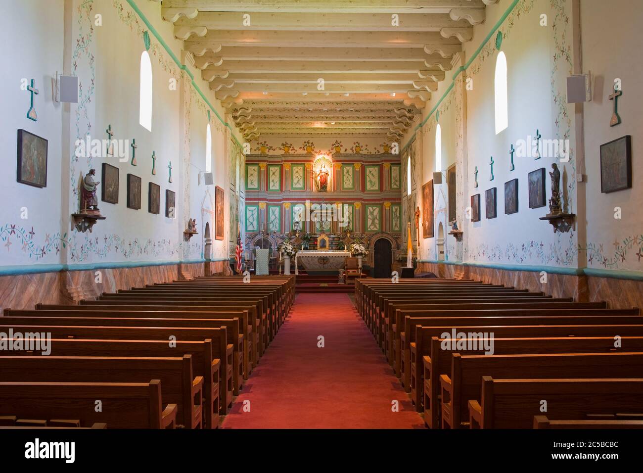 Interior church mission santa ines High Resolution Stock Photography ...
