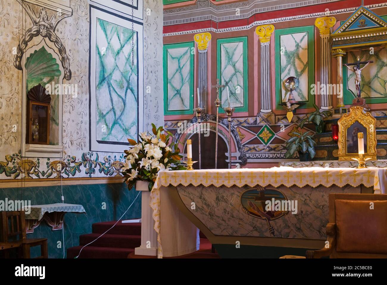 Church Interior, Old MIssion Santa Ines, Solvang, Santa Barbara County ...
