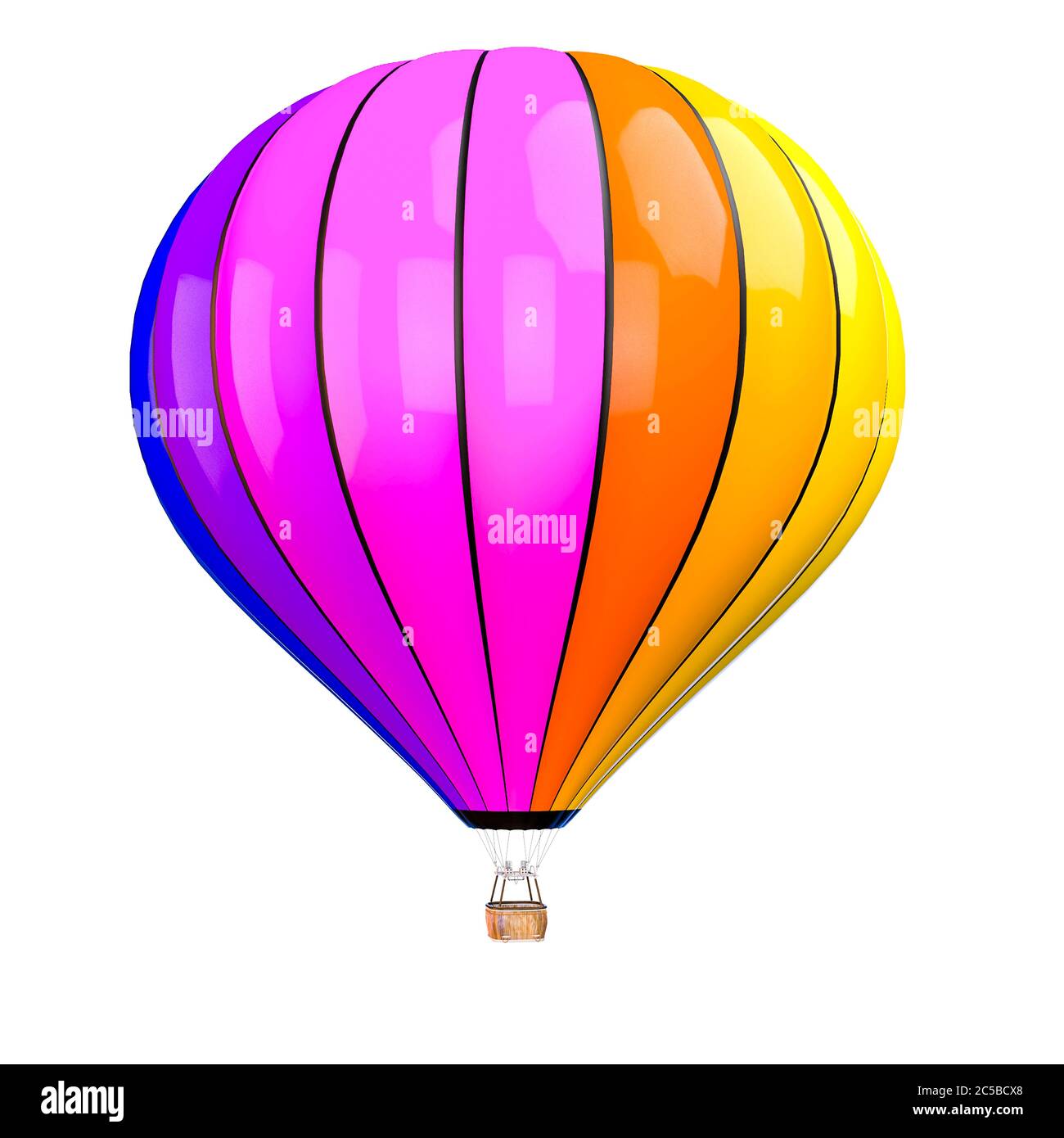 rainbow balloon pink side view, 3d illustration Stock Photo - Alamy