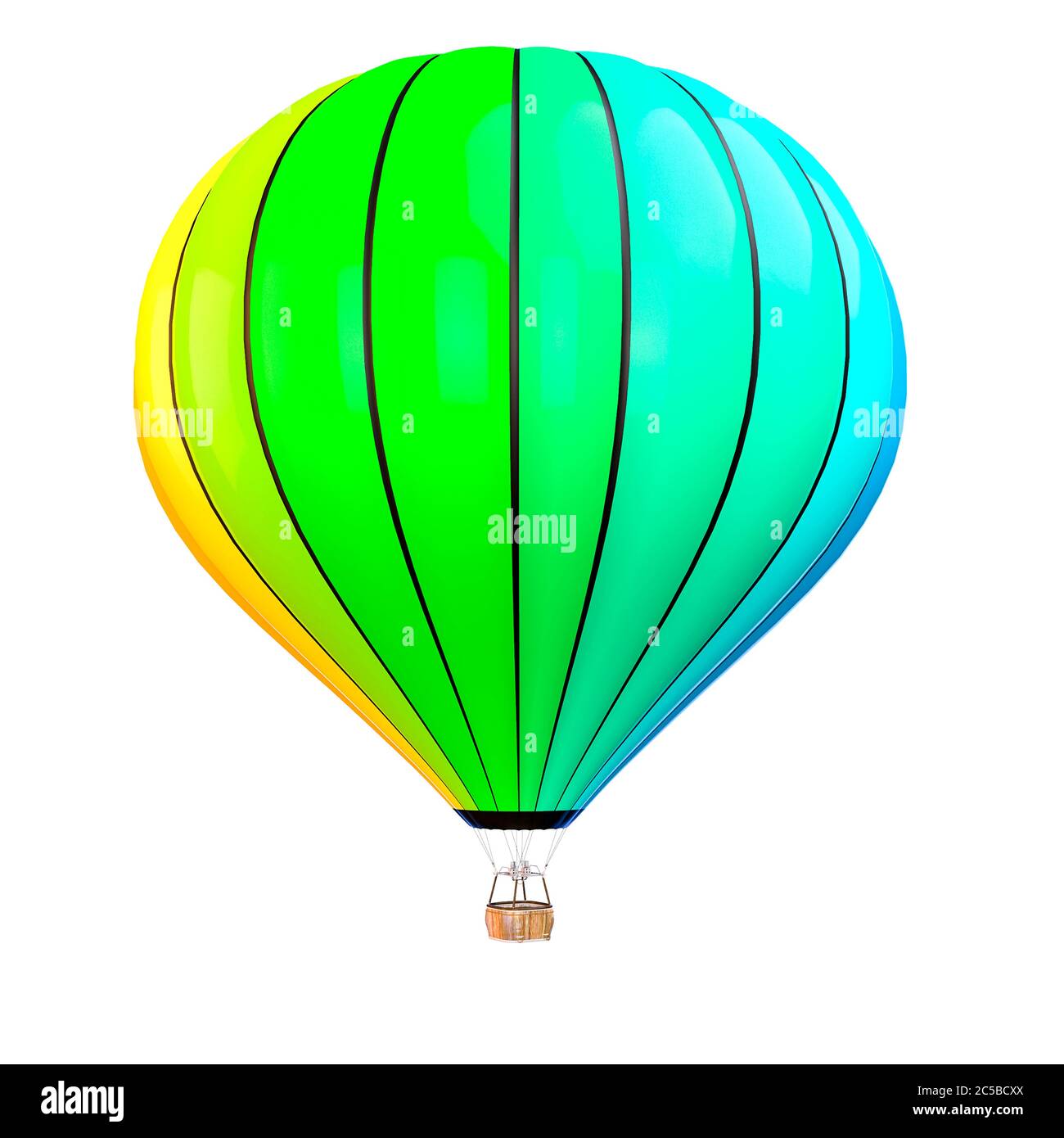 rainbow balloon green side view, 3d illustration Stock Photo - Alamy
