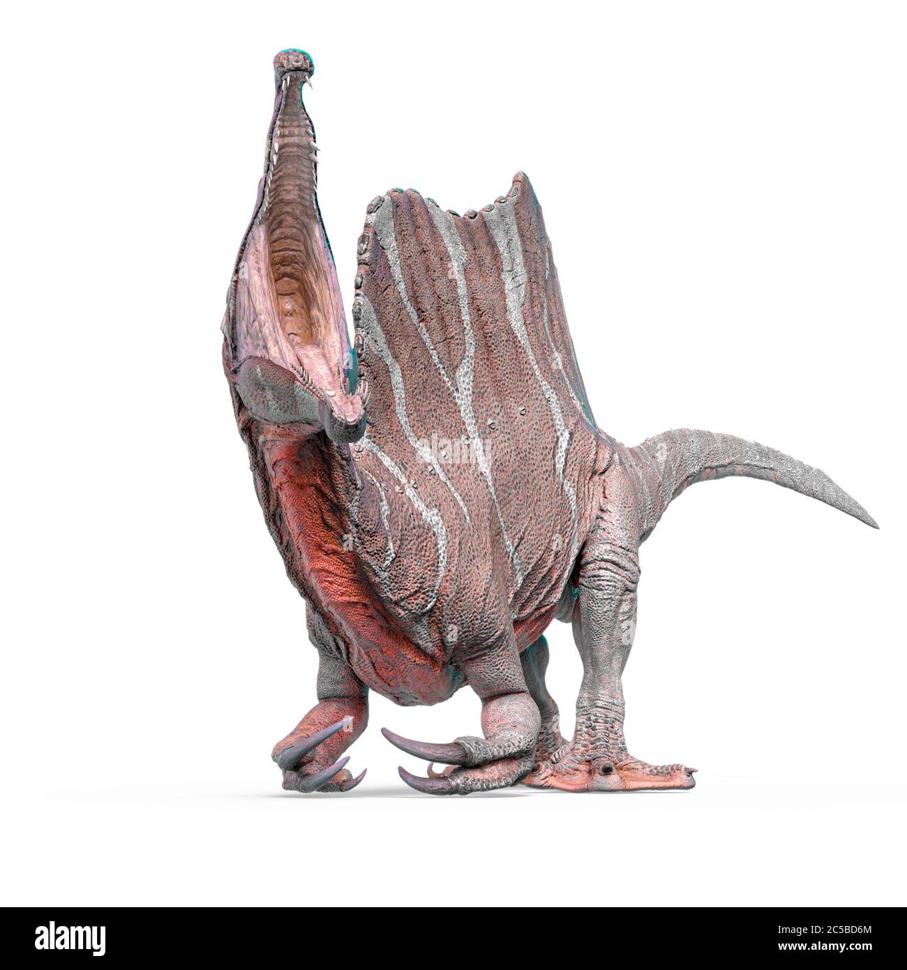 spinosaurus is angry in white background, 3d illustration Stock Photo ...