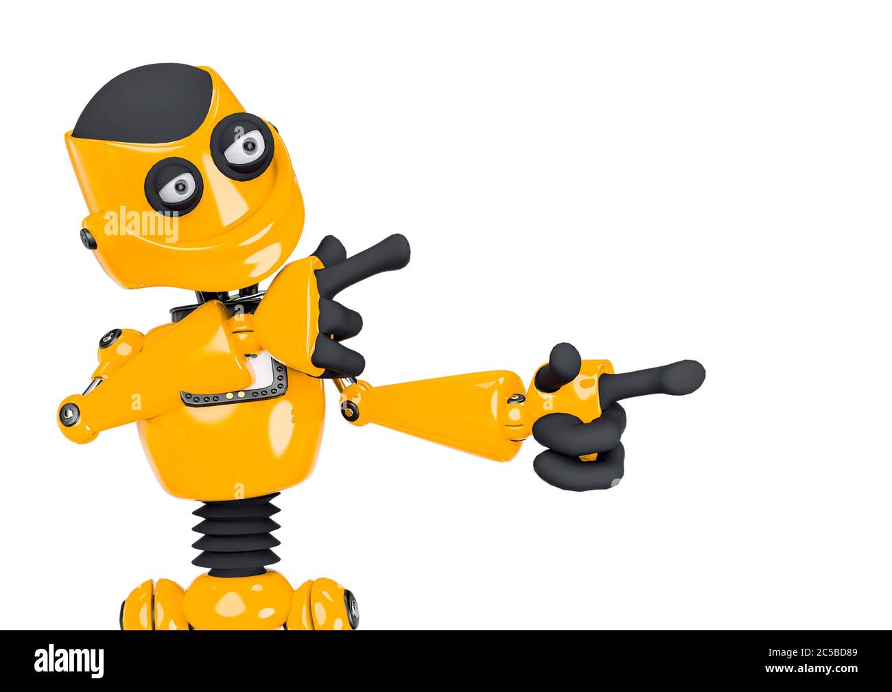 robot cartoon is so cool, 3d illustration Stock Photo - Alamy