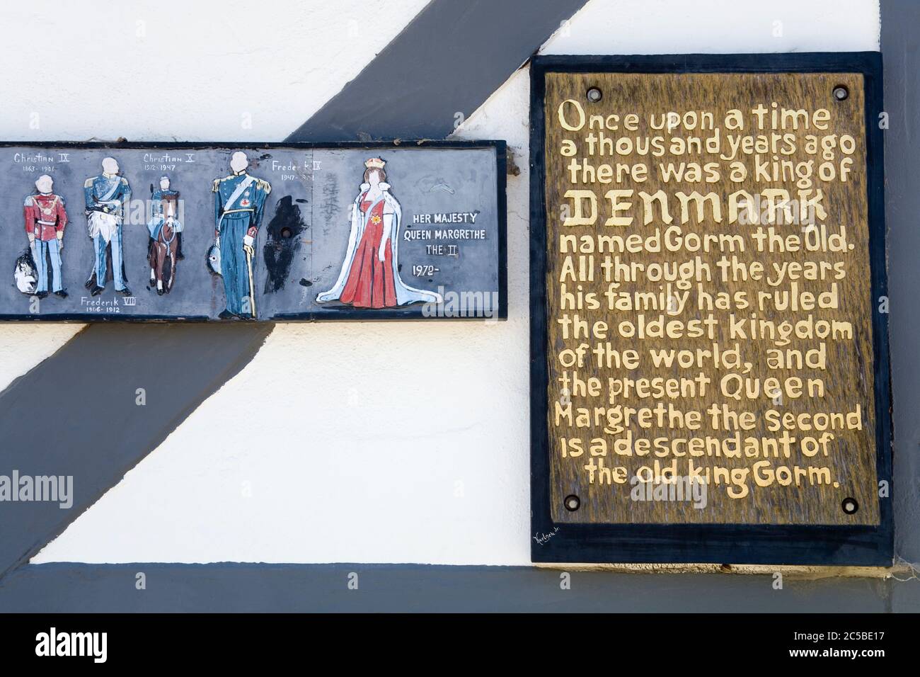 Danish Royal History Plaque, Solvang, Santa Barbara County, Central ...