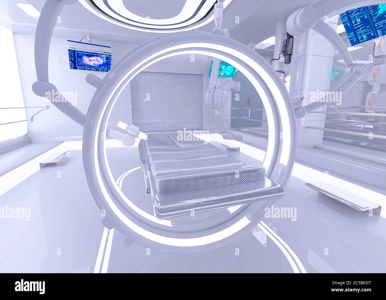 futuristic surgery room, 3d illustration Stock Photo - Alamy