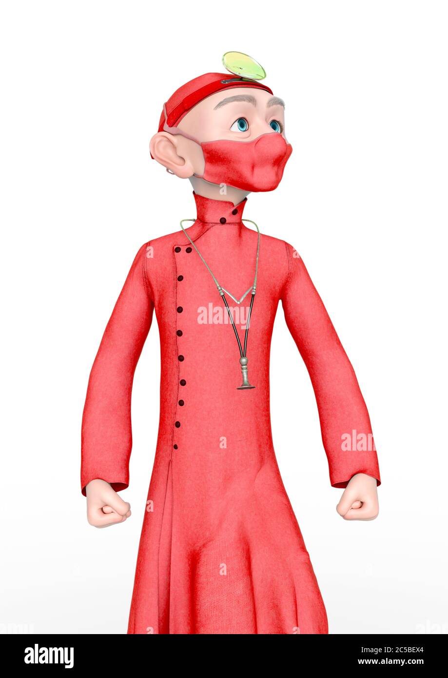 old doctor cartoon is ready, 3d illustration Stock Photo - Alamy