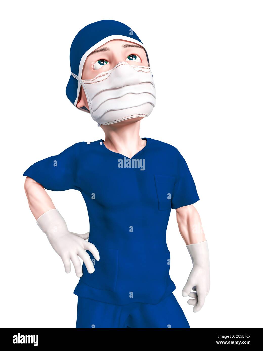 this funny doctor cartoon will put some fun in yours creations Stock ...