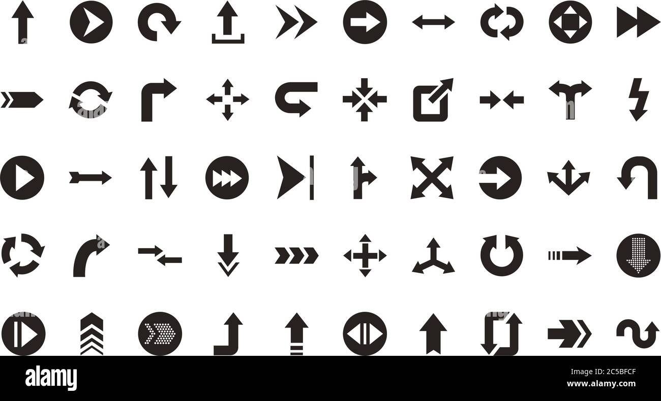 bundle of arrows set icons vector illustration design Stock Vector ...