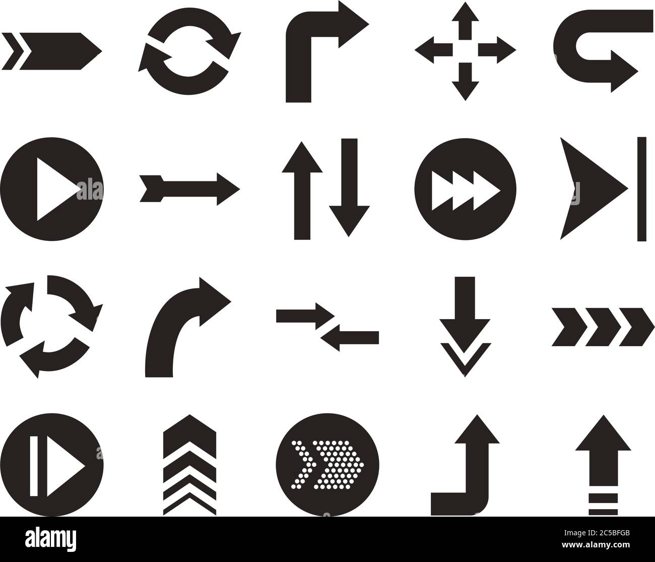 bundle of arrows set icons vector illustration design Stock Vector ...